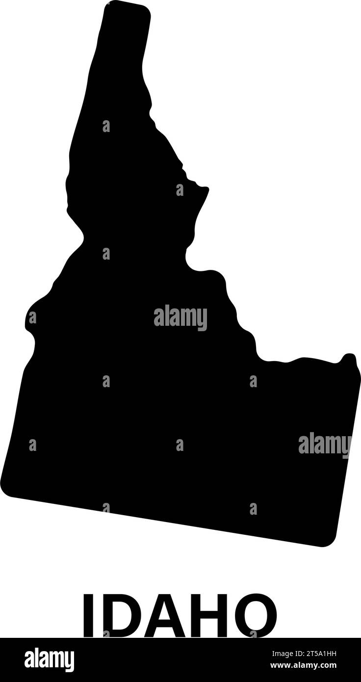 Idaho state map silhouette icon Stock Vector Image & Art - Alamy