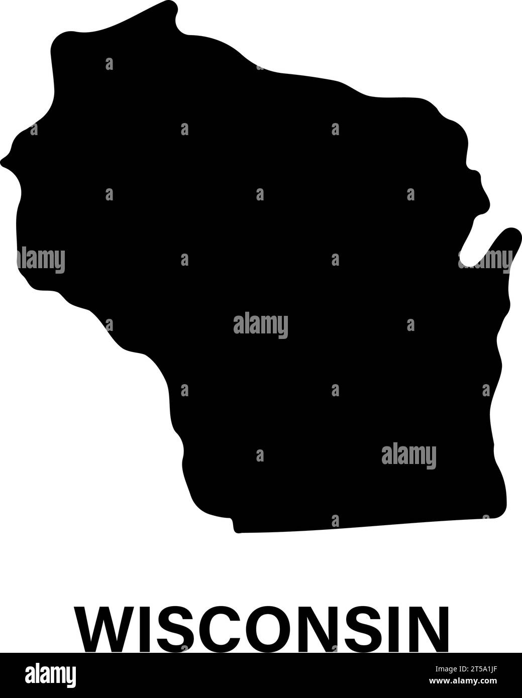 Simplified vector map united Black and White Stock Photos & Images - Alamy