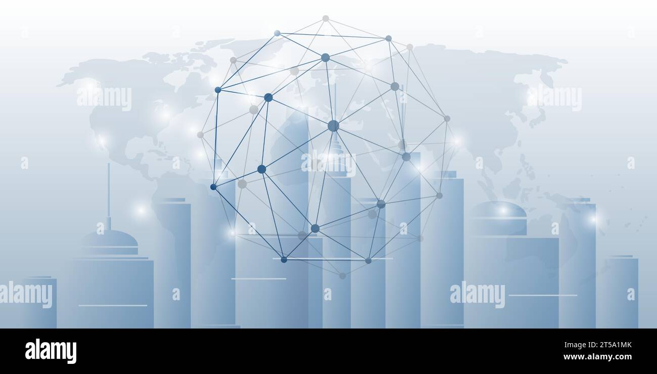 Futuristic Smart City, IoT, Home Automation, Digital Urban Network ...