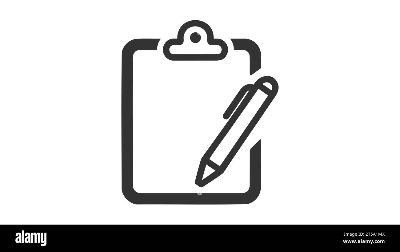 Clipboard icon vector. Task line icon symbol vector illustration Stock ...