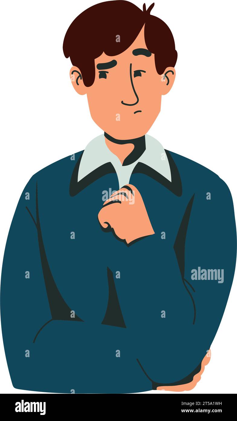 man thinking portrait Stock Vector Image & Art - Alamy
