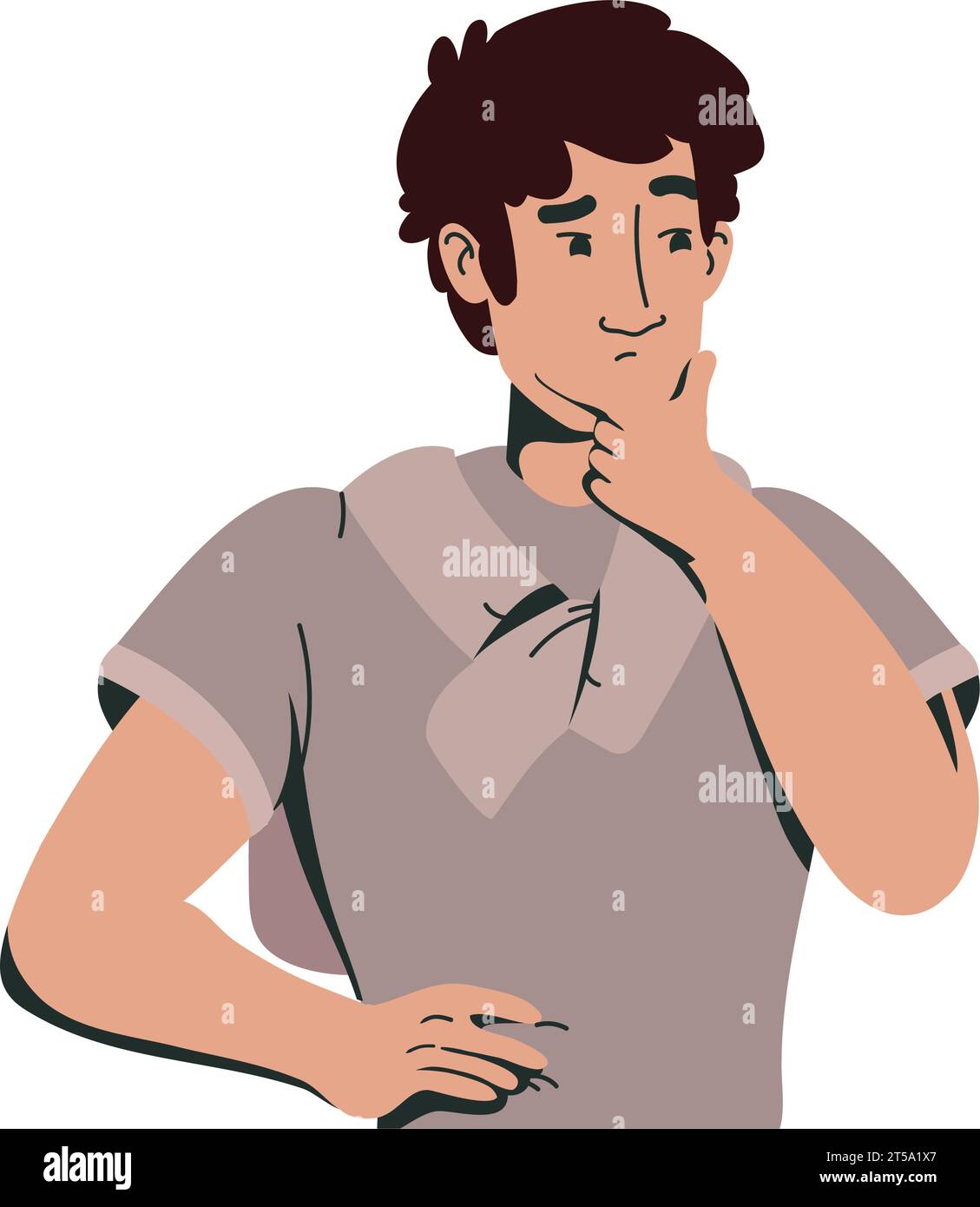 man thinking character Stock Vector Image & Art - Alamy