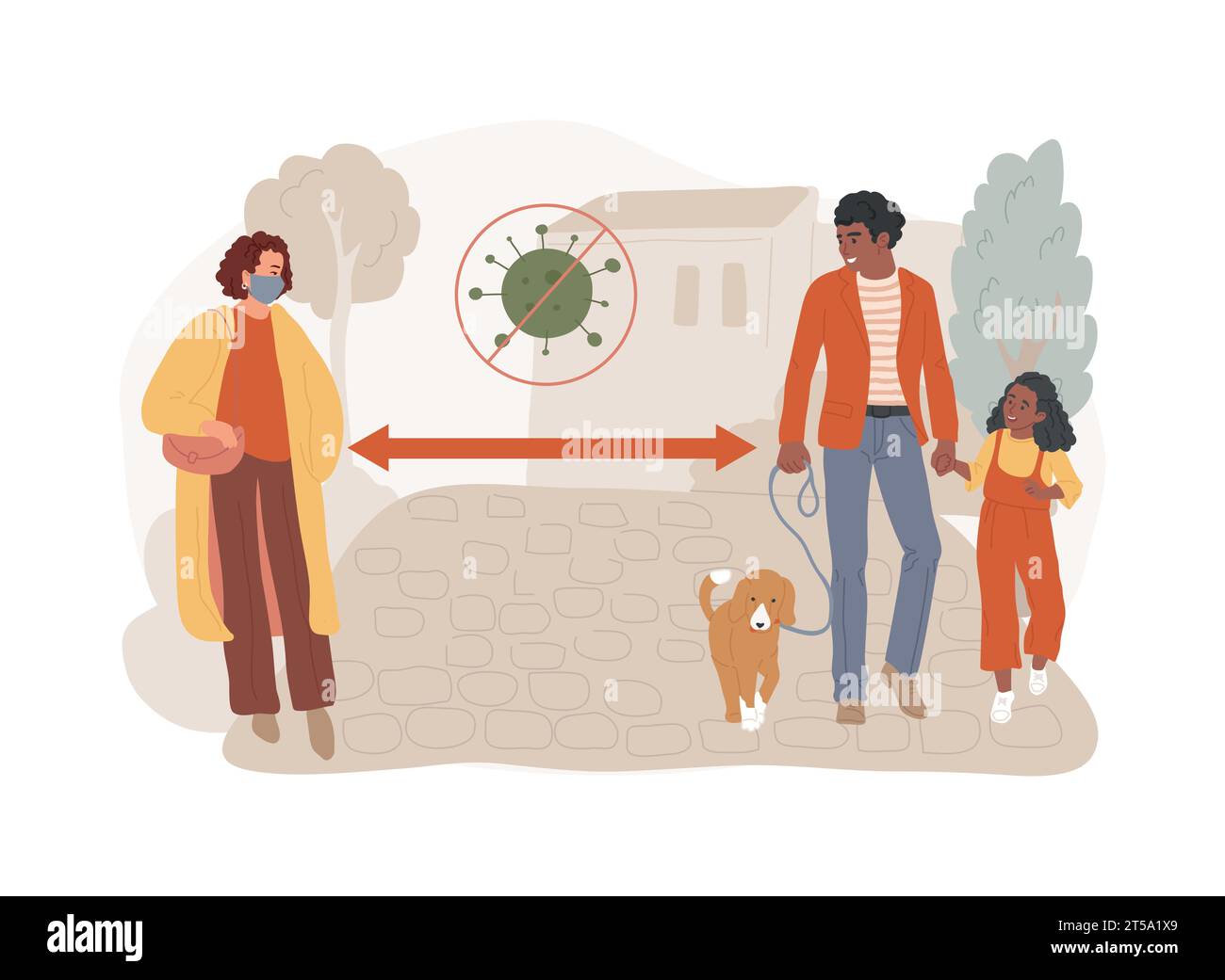 Business meeting during sick leave isolated concept vector illustration ...