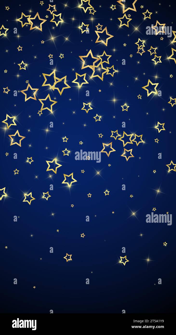 Twinkle stars scattered around randomly, flying, falling down, floating ...