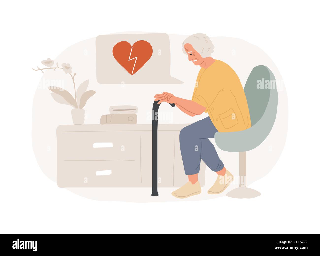 Social isolation isolated concept vector illustration. Social ...
