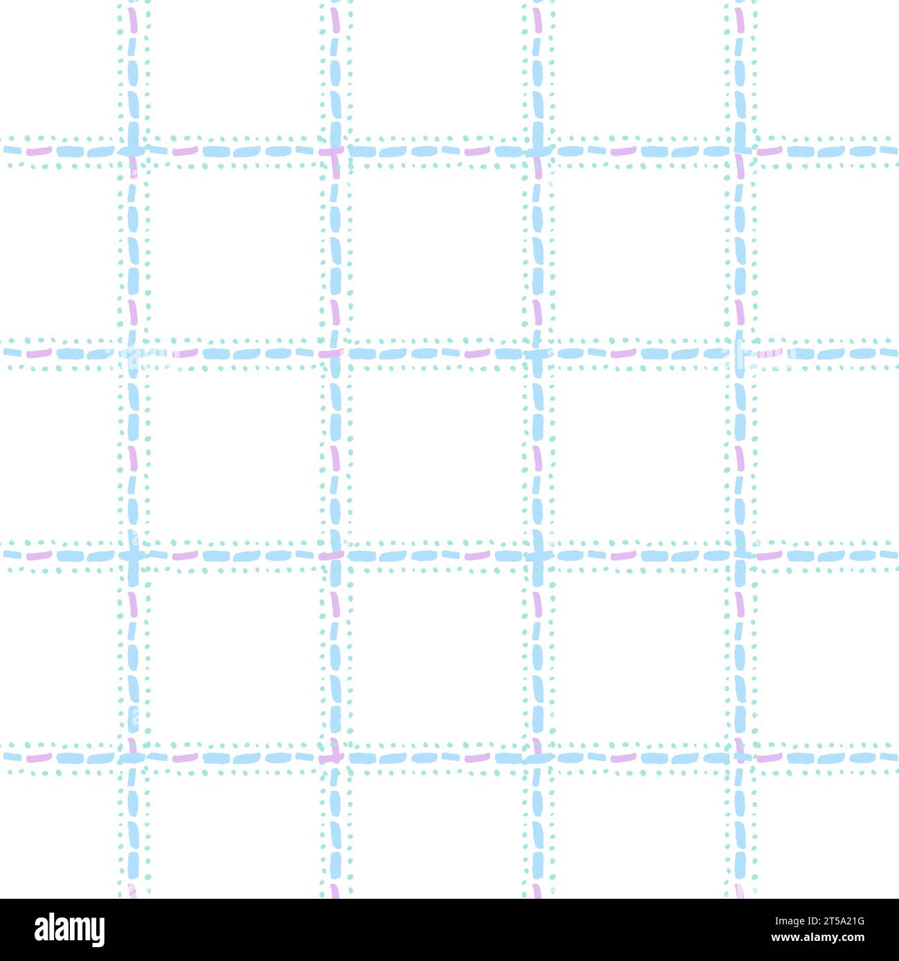 Cute pastel tablecloth gingham Vector Pattern. Hand drawn doodle ...