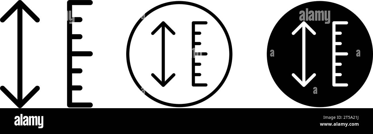 Adjustable height icon symbol set Stock Vector Image & Art - Alamy