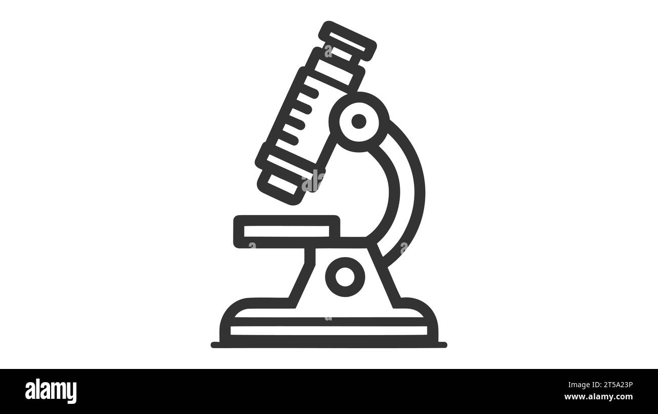 Simple Microscope Clipart Black And White