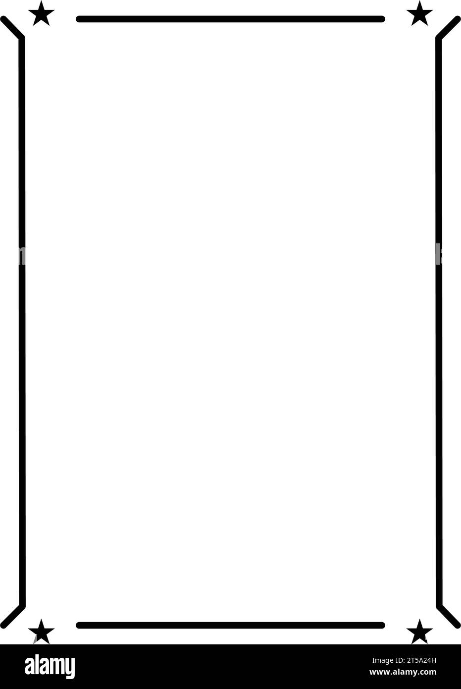 Star frame border vertical abstract outline shape icon for decorative ...