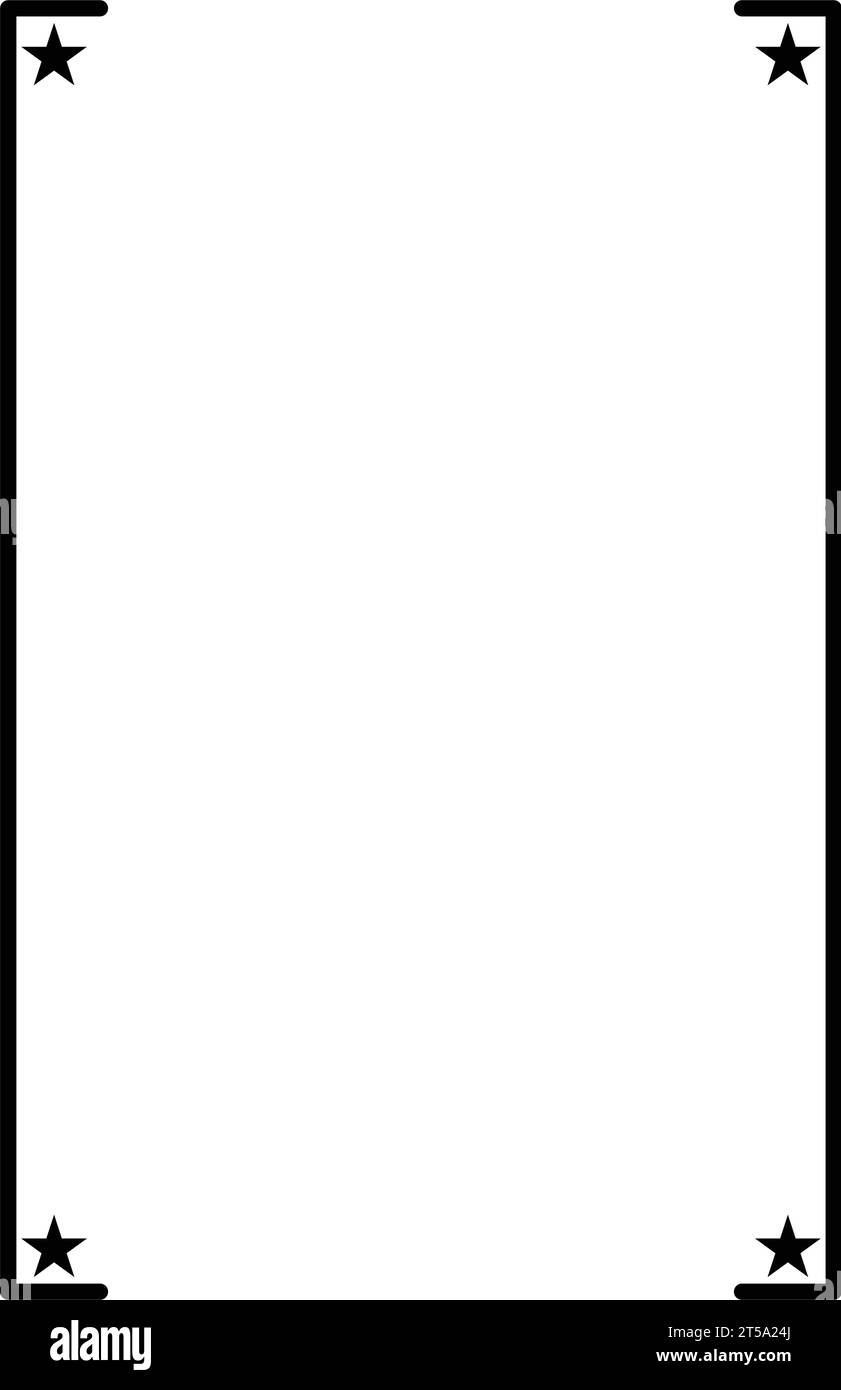 Star frame border vertical abstract outline shape icon for decorative ...