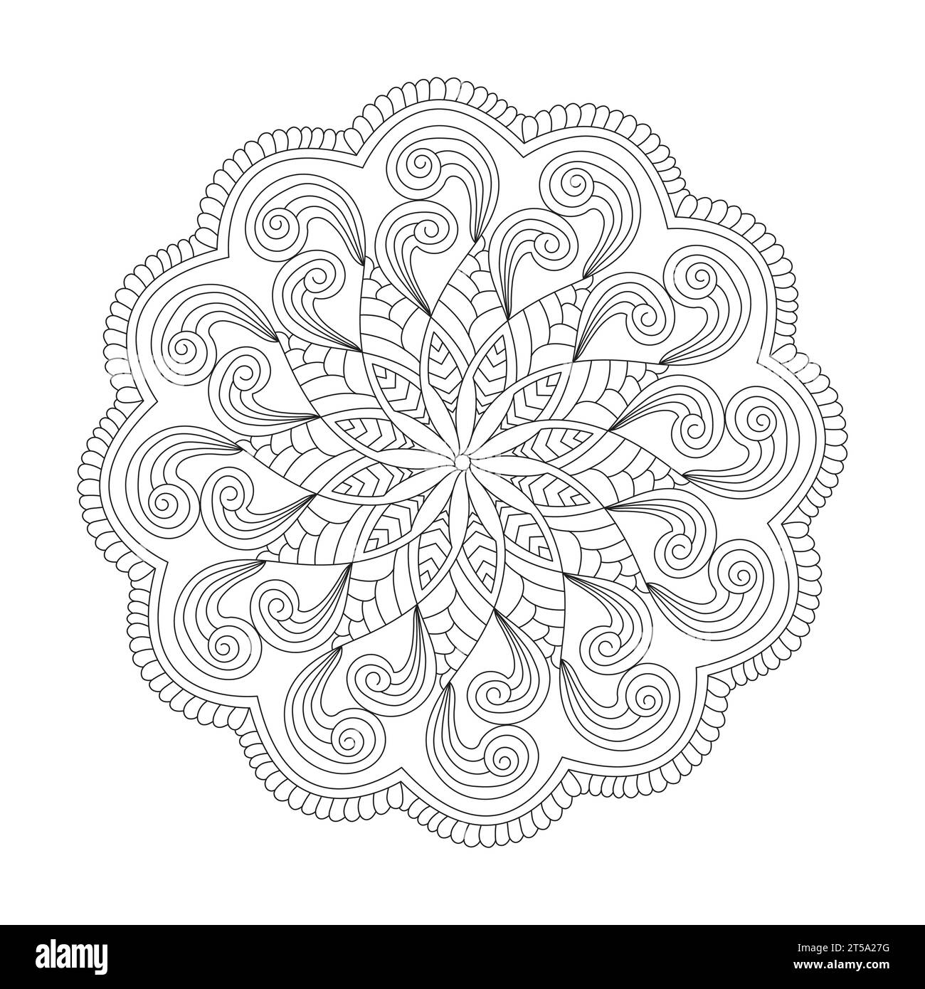Kaleidoscope Dreams rotate colouring book mandala page for KDP book ...