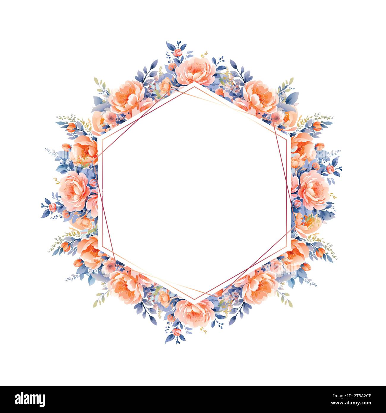 Vector flowers frame. Beautiful wreath. Elegant floral collection with ...