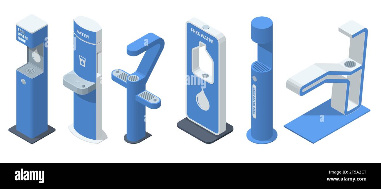 Water bottle refilling station Stock Vector Images - Alamy