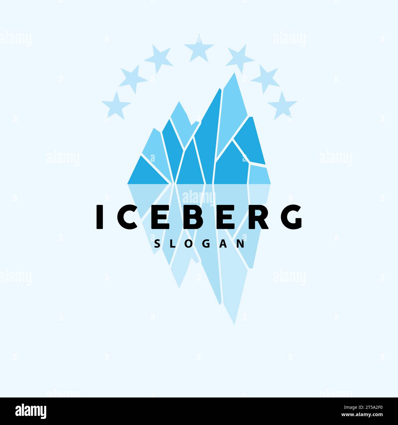 Glacier in winter, iceland Stock Vector Images - Alamy