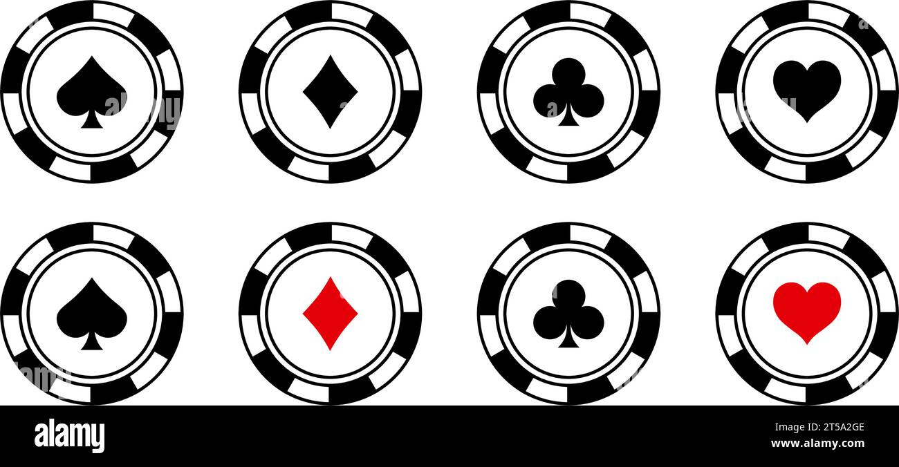 Poker chips icon symbol set Stock Vector Image & Art - Alamy