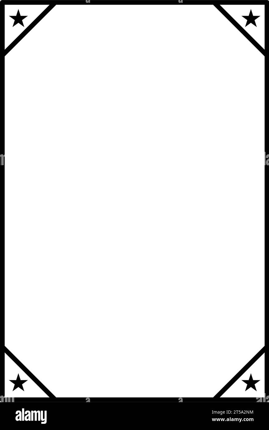 Star frame border vertical abstract outline shape icon for decorative ...