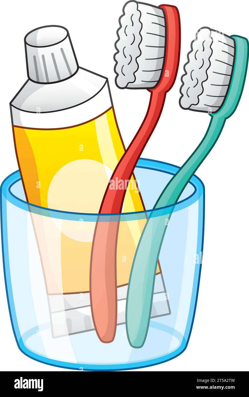 Toothbrushes and toothpaste in a cup Stock Vector Image & Art - Alamy Toothbrushes and toothpaste in a cup Stock Vector Image & Art - Alamy