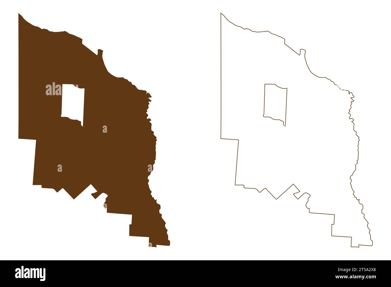 Shire of Burke (Commonwealth of Australia, Queensland state) map vector ...
