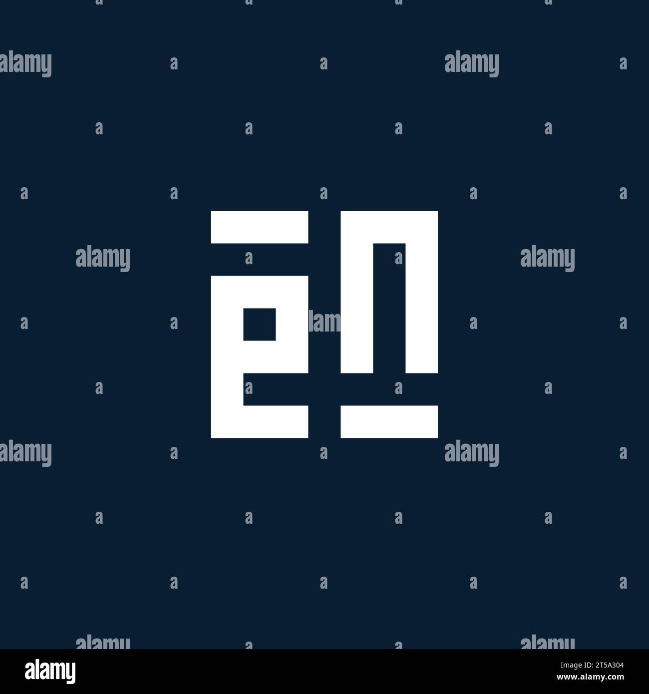 EN initial monogram logo with geometric style design ideas Stock Vector ...