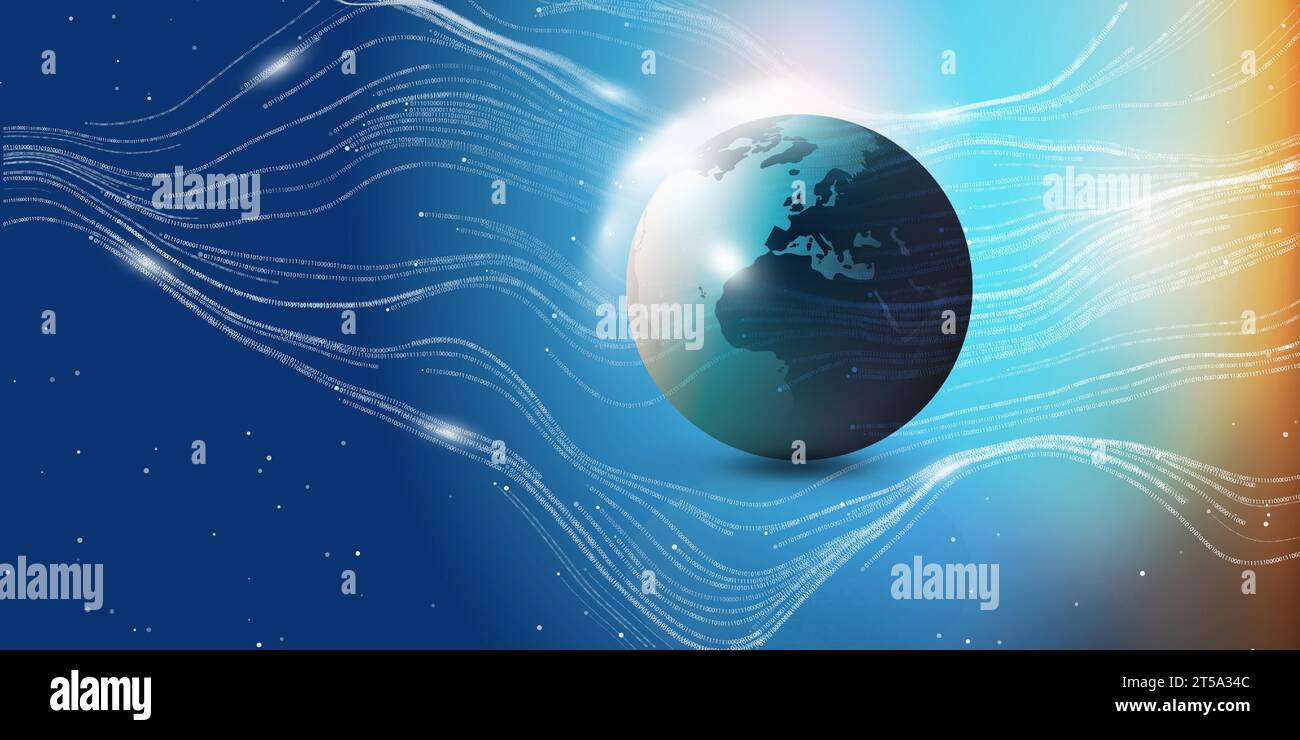 Futuristic Abstract Colorful Modern Style Global Networks ...