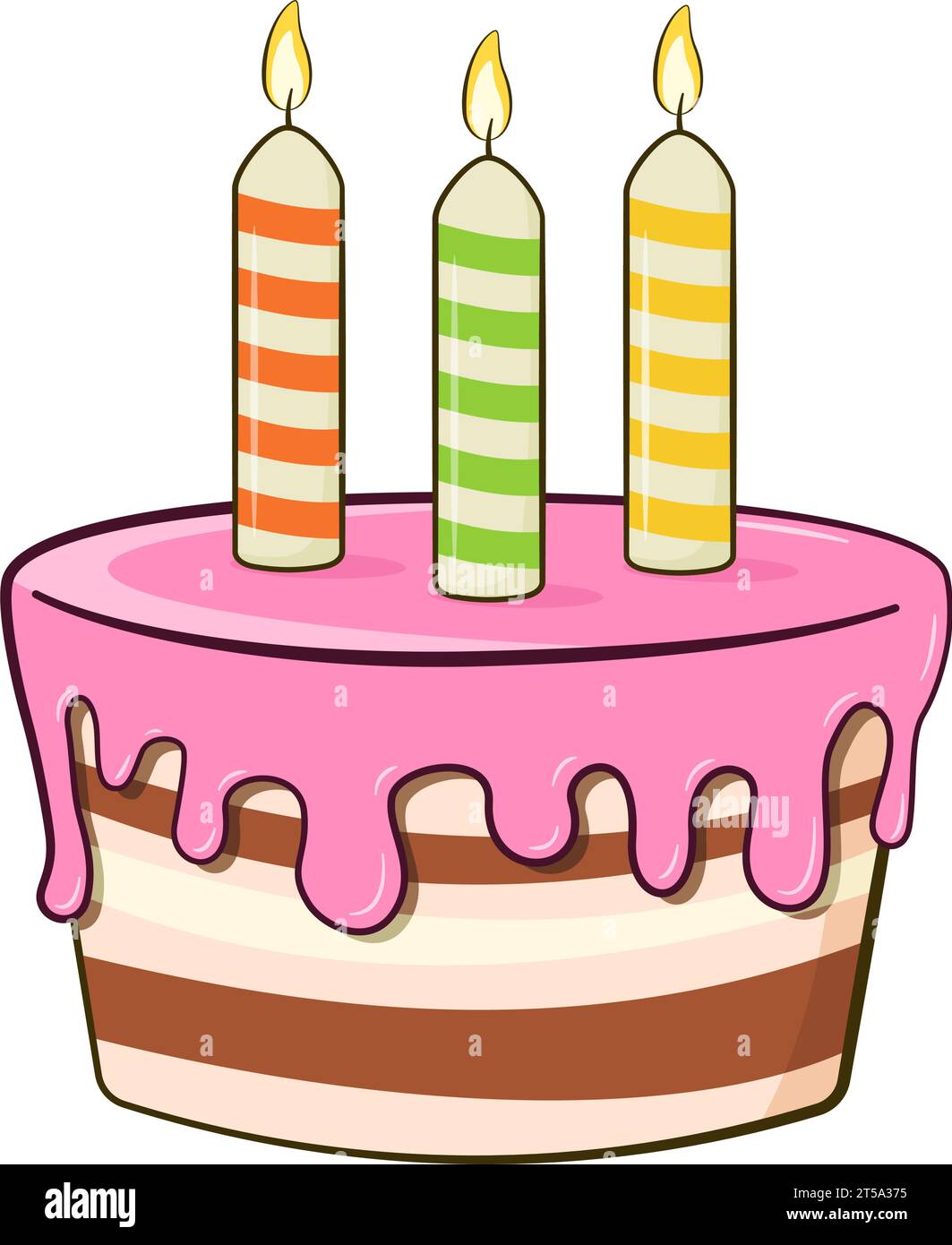 Pink candles Stock Vector Images - Alamy