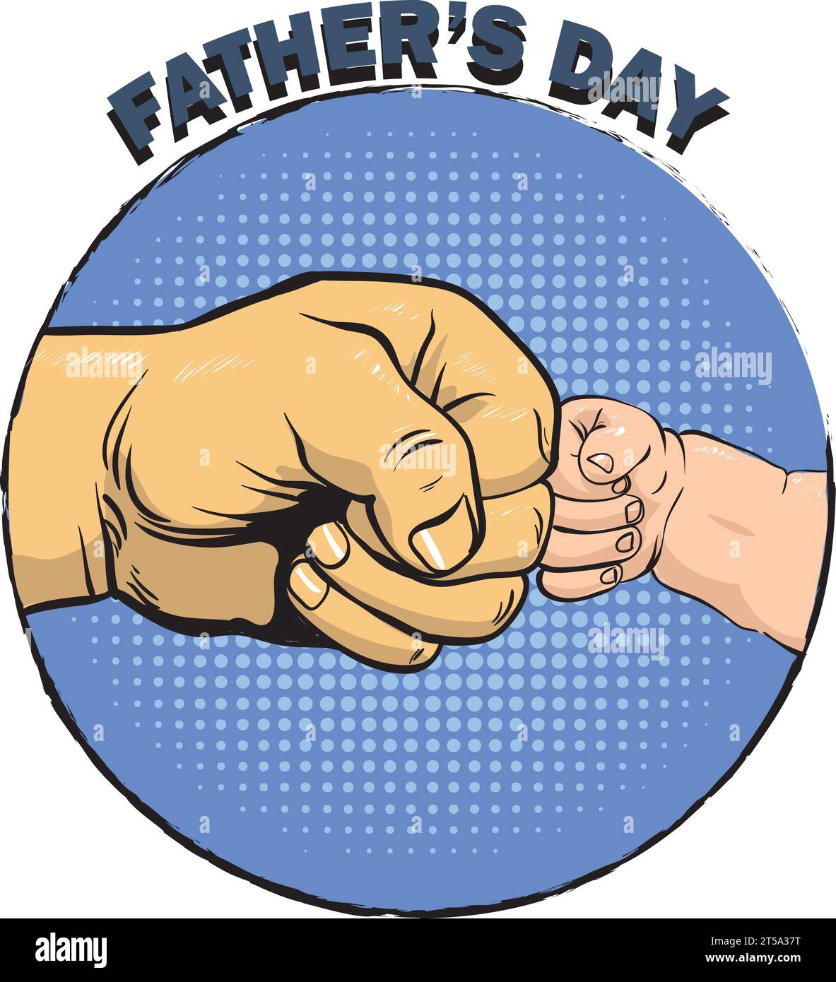 Happy fathers day poster in retro comic style. Pop art vector ...
