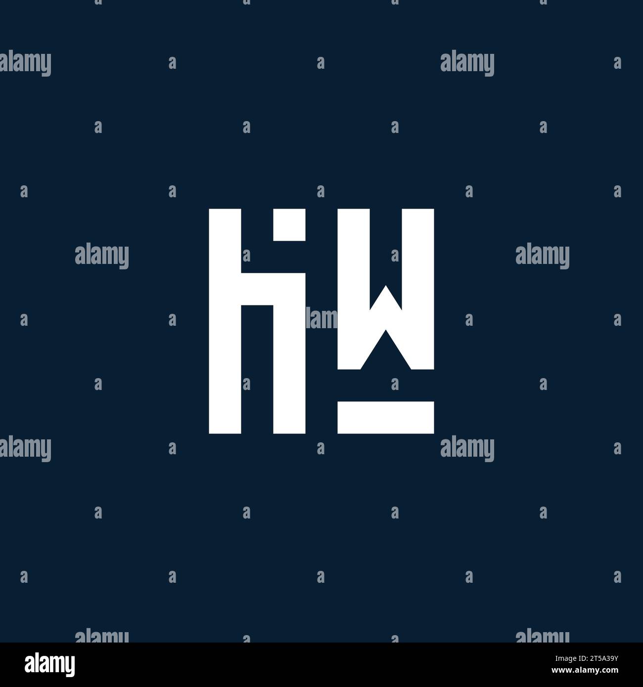 HW initial monogram logo with geometric style design ideas Stock Vector ...