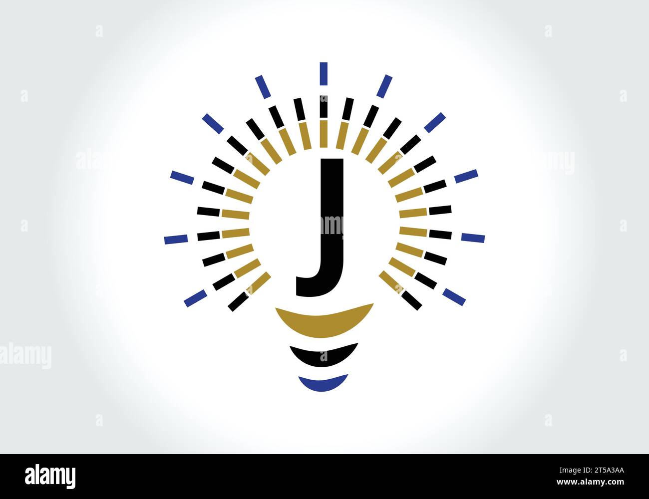 Letter J Electric Bulb Logo Design Vector Template. Light Bulb with ...