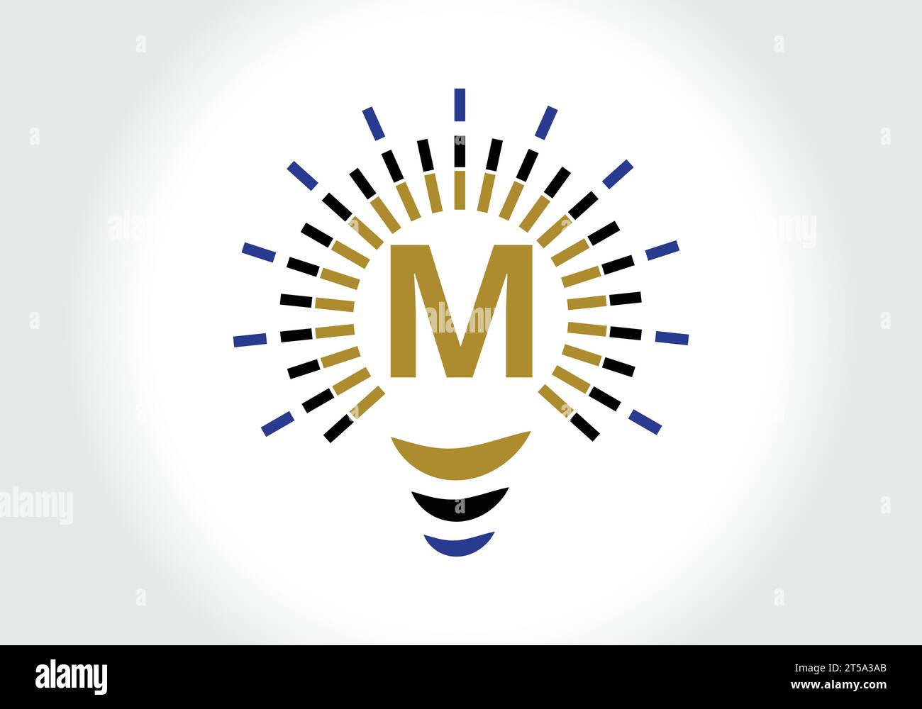 Letter M Electric Bulb Logo Design Vector Template. Light Bulb with ...