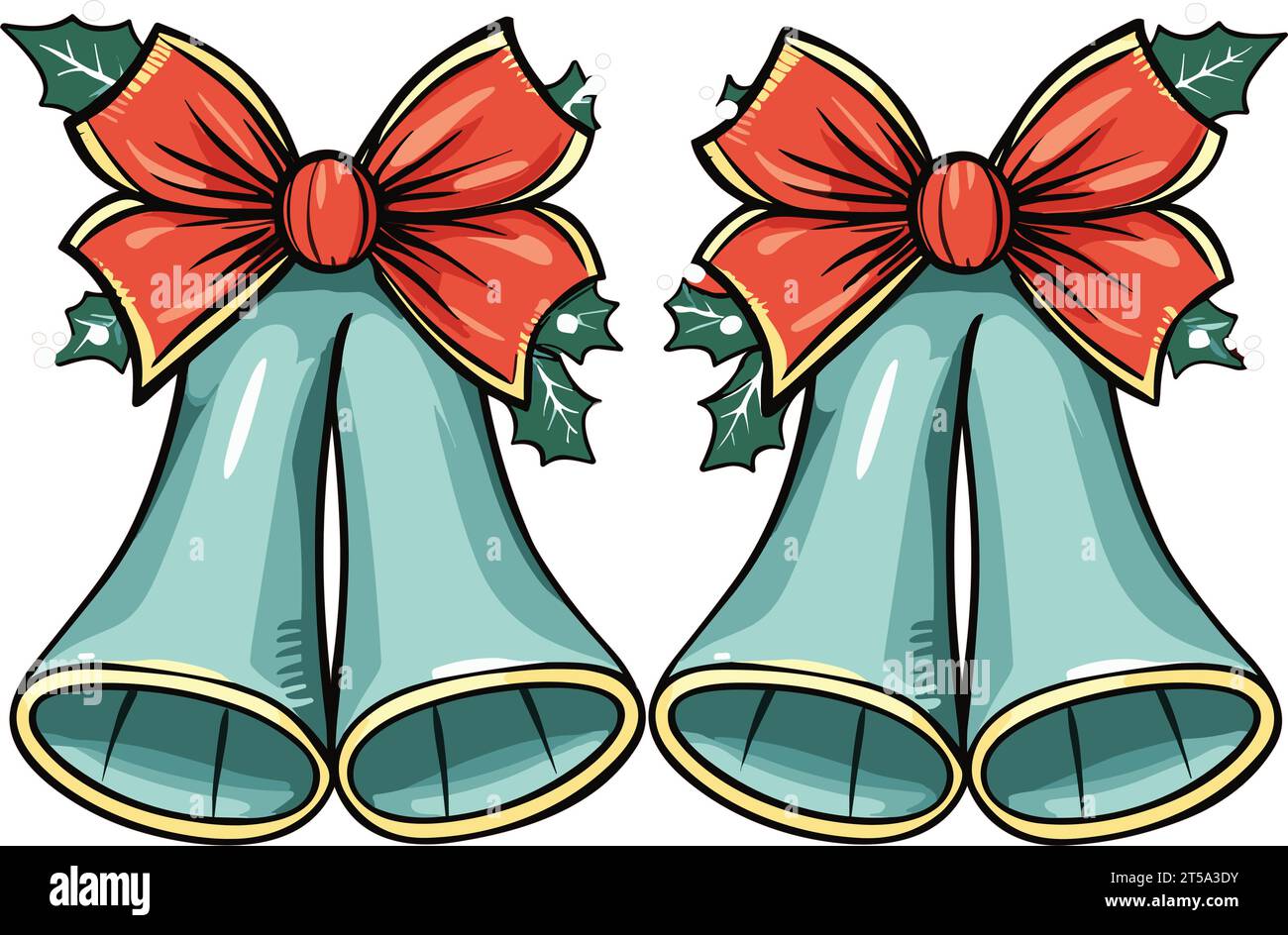 Jingle bells holly berries illustration Cut Out Stock Images & Pictures ...