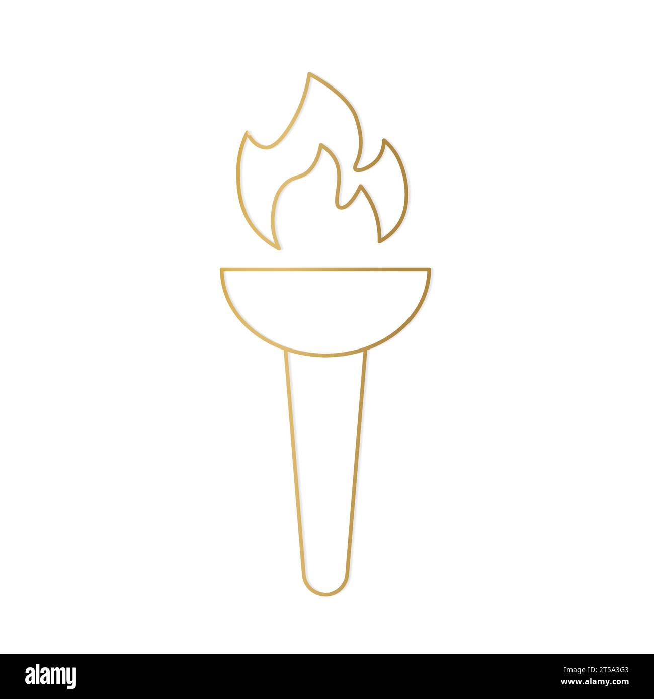 golden burning torch icon- vector illustration Stock Vector Image & Art ...