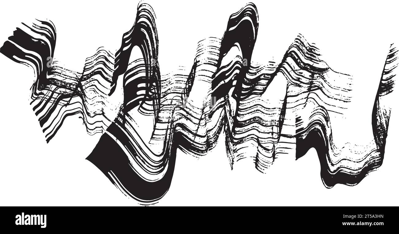 Dry Brush Wave Stroke Element Stock Vector Image & Art - Alamy