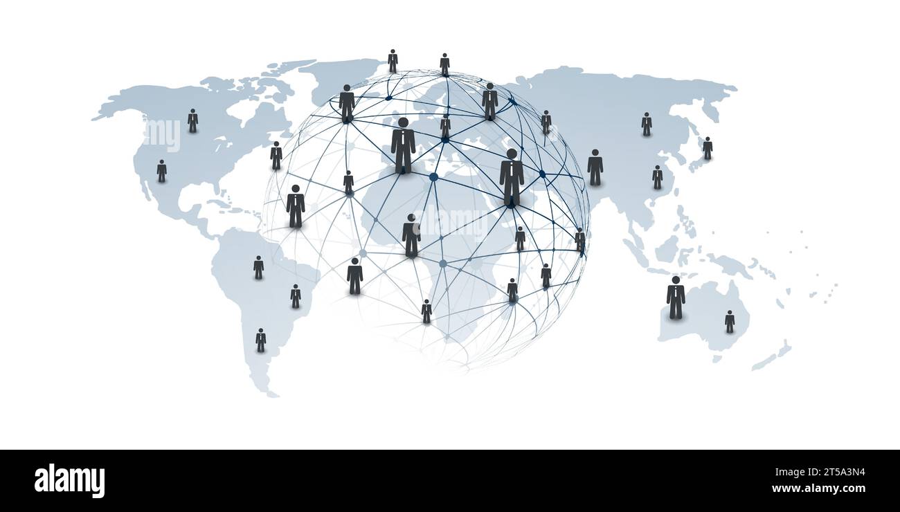 Digital Networks, IT, Global Business Connections - Team Work or Social ...