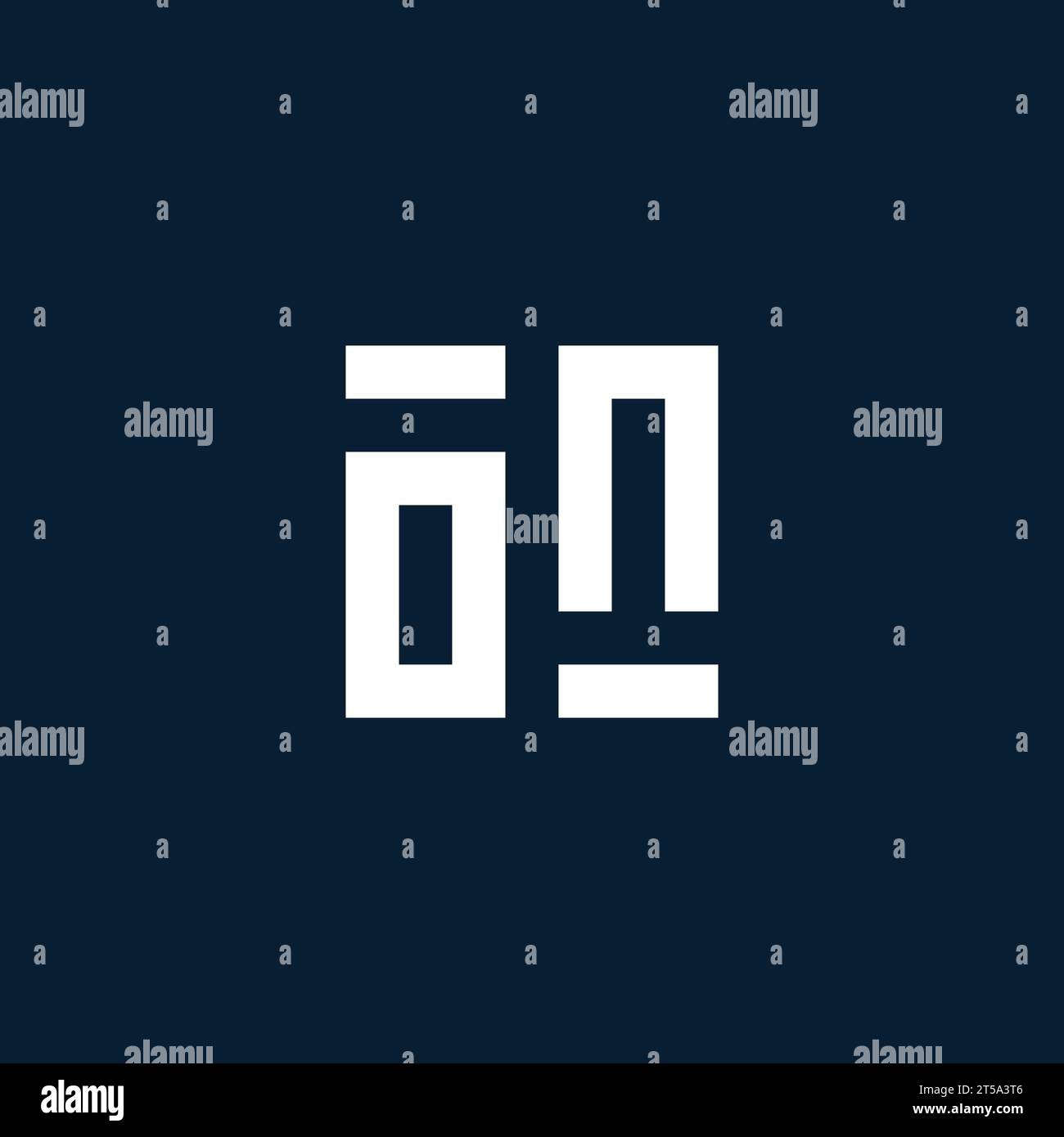 ON initial monogram logo with geometric style design ideas Stock Vector ...