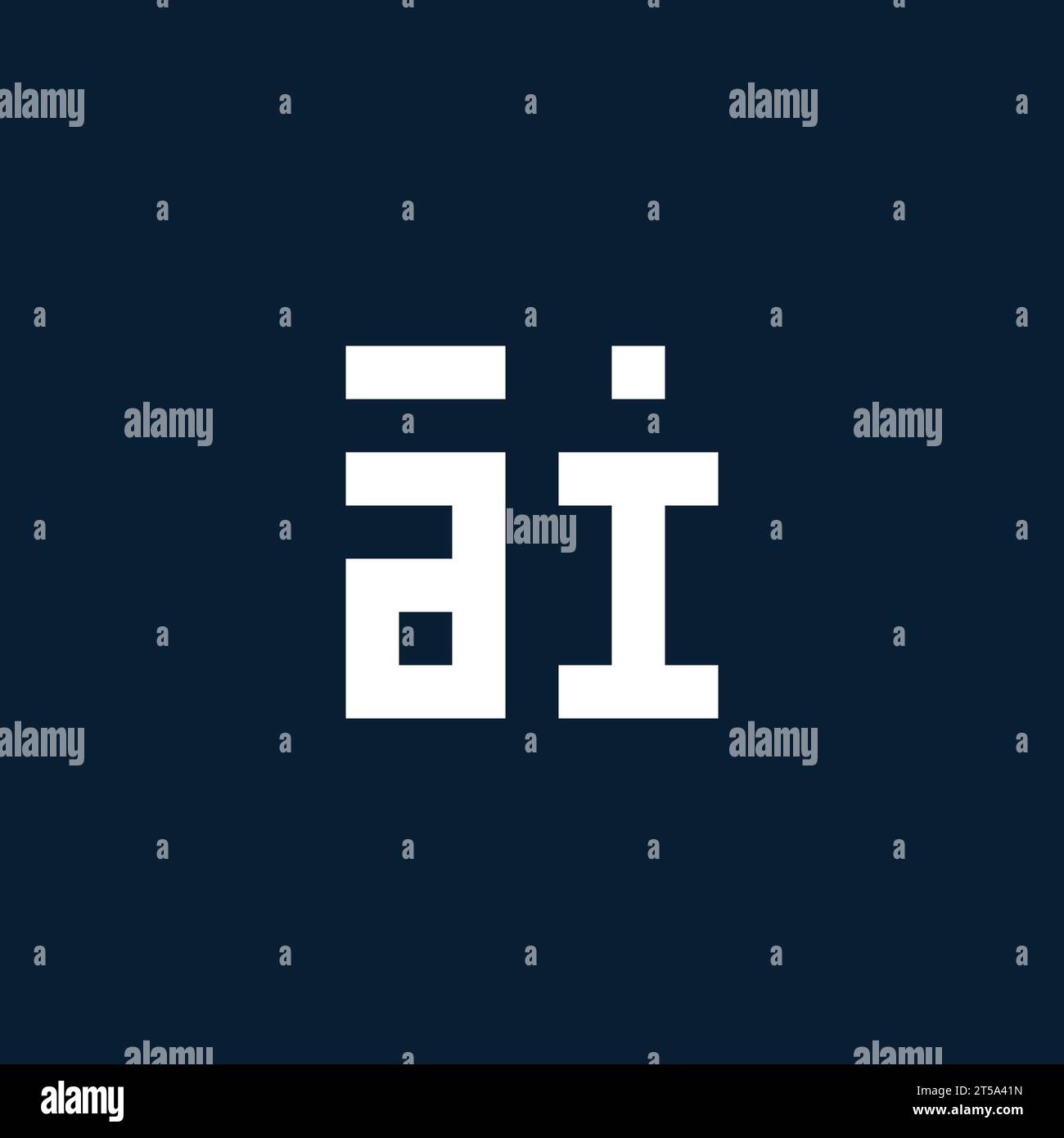 AI initial monogram logo with geometric style design ideas Stock Vector ...