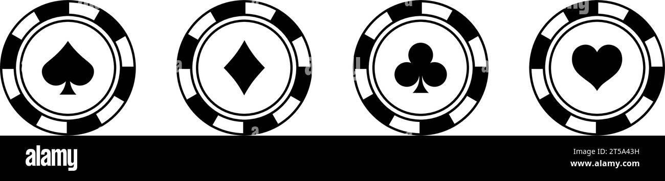 Poker chips icon symbol set Stock Vector Image & Art - Alamy