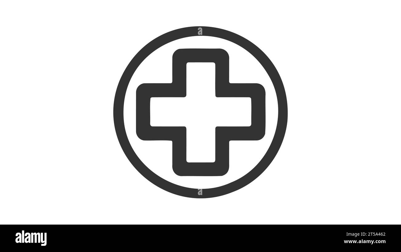 Medical cross line icon. linear style sign for mobile concept and web ...