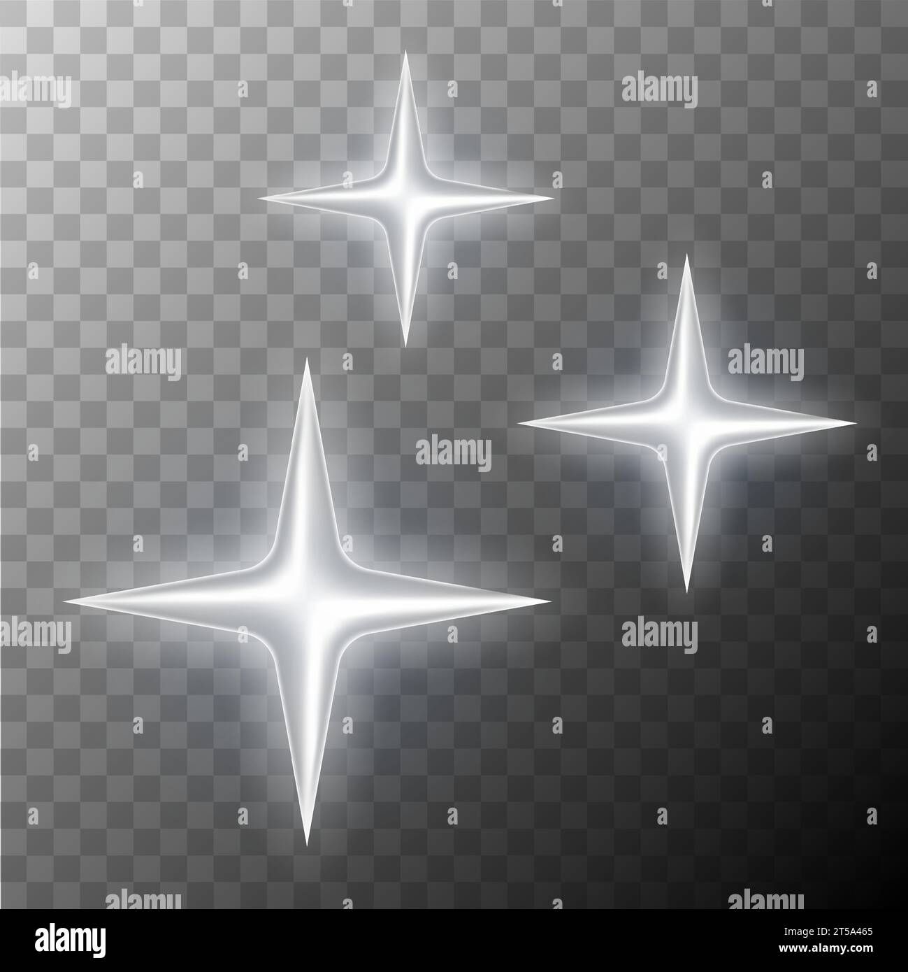 Shine and clean stars. 3D vector design element. Isolated on ...