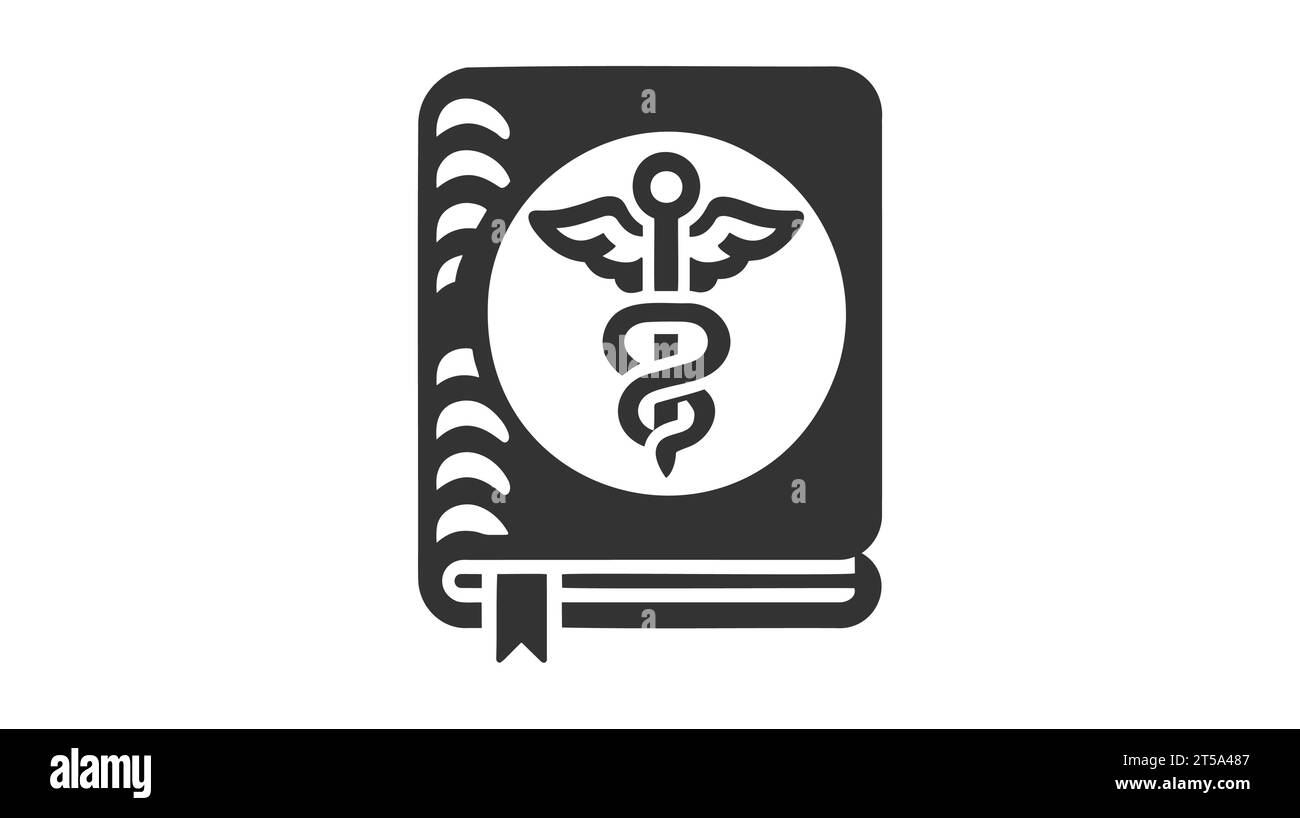 Medical records book icon vector, solid logo illustration, pictogram ...