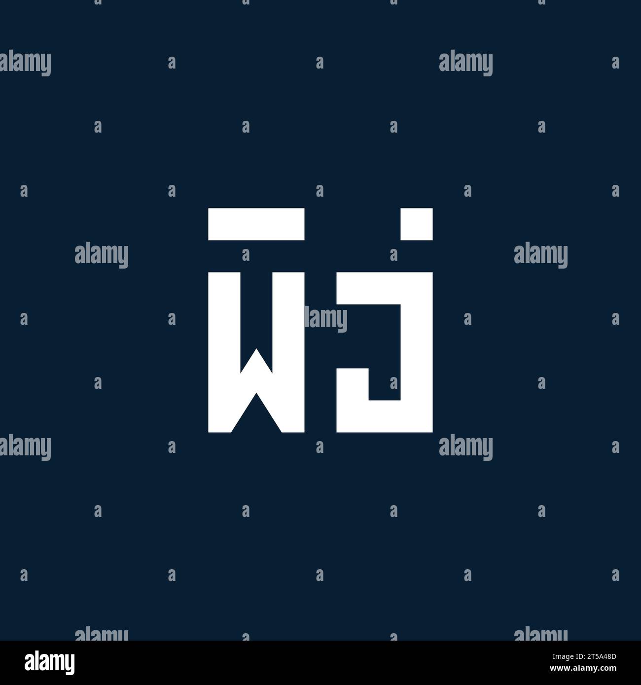 WJ initial monogram logo with geometric style design ideas Stock Vector ...