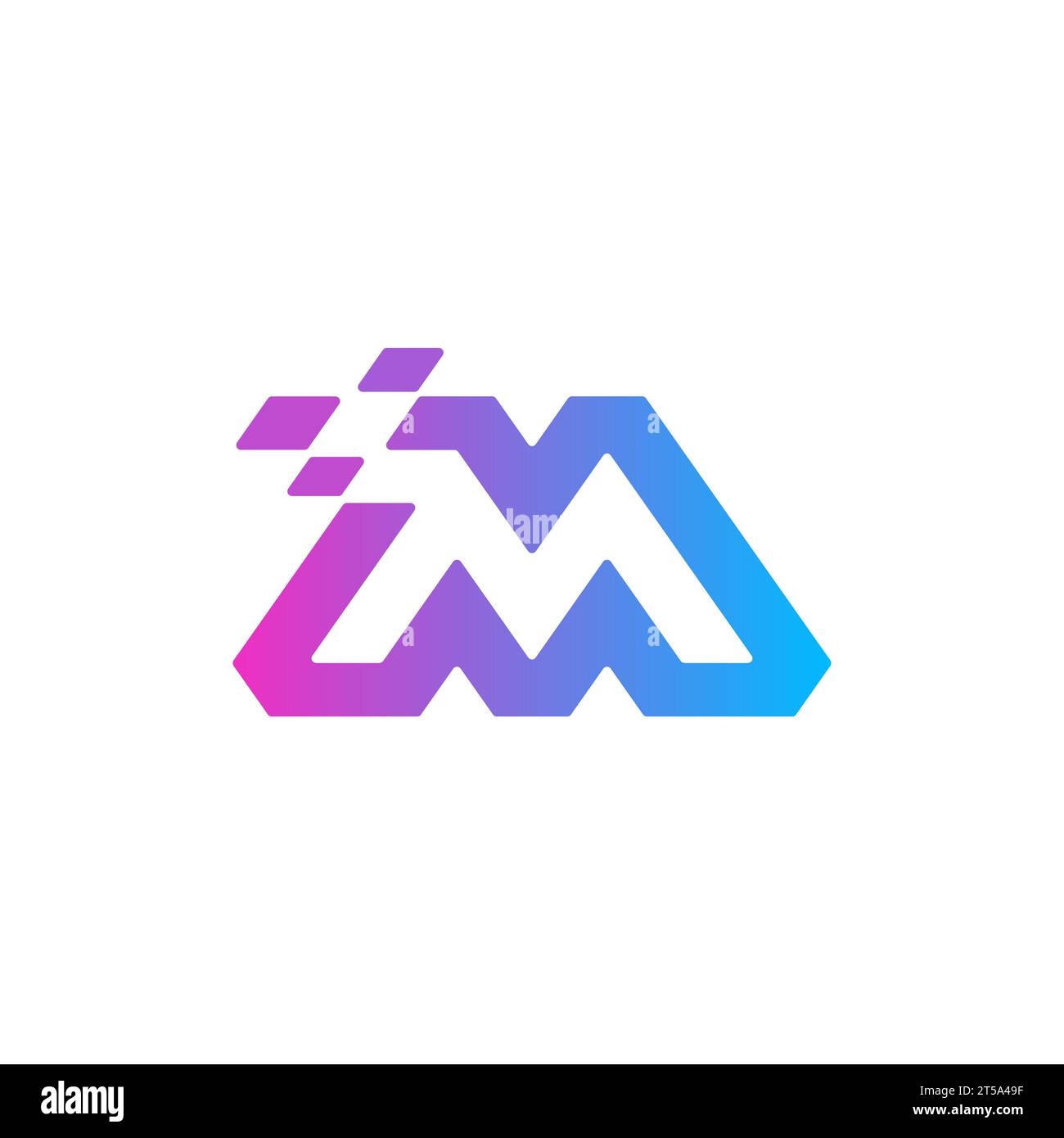 M logo, M Monogram, Initial M Logo, Letter M logo, pixel, digital, data ...