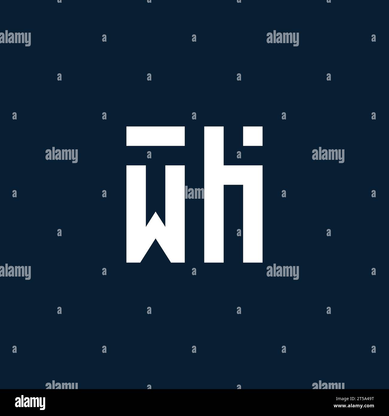 Wh minimal logo design hi-res stock photography and images - Alamy