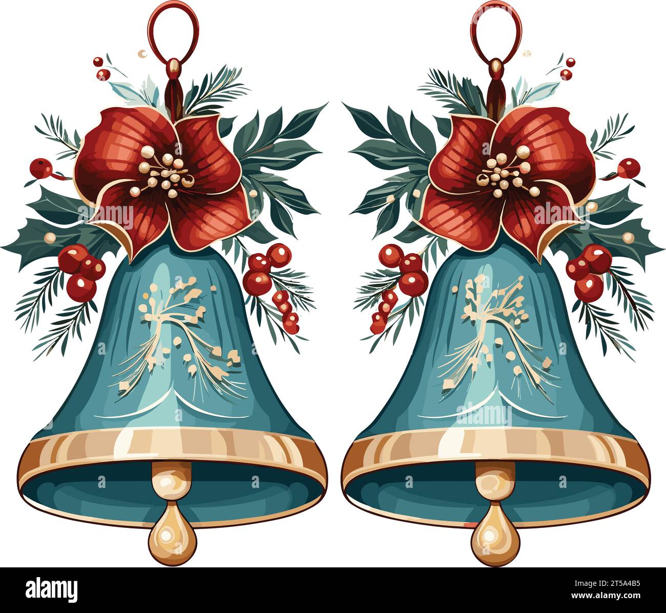 Jingle bells holly berries illustration Cut Out Stock Images & Pictures ...