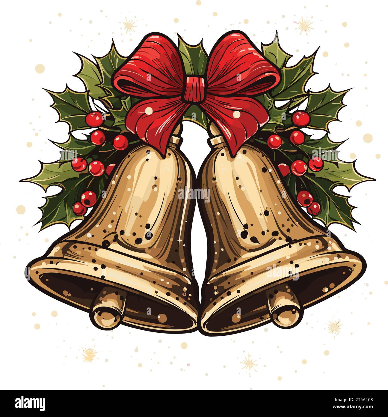 Jingle bells holly berries illustration Cut Out Stock Images & Pictures ...