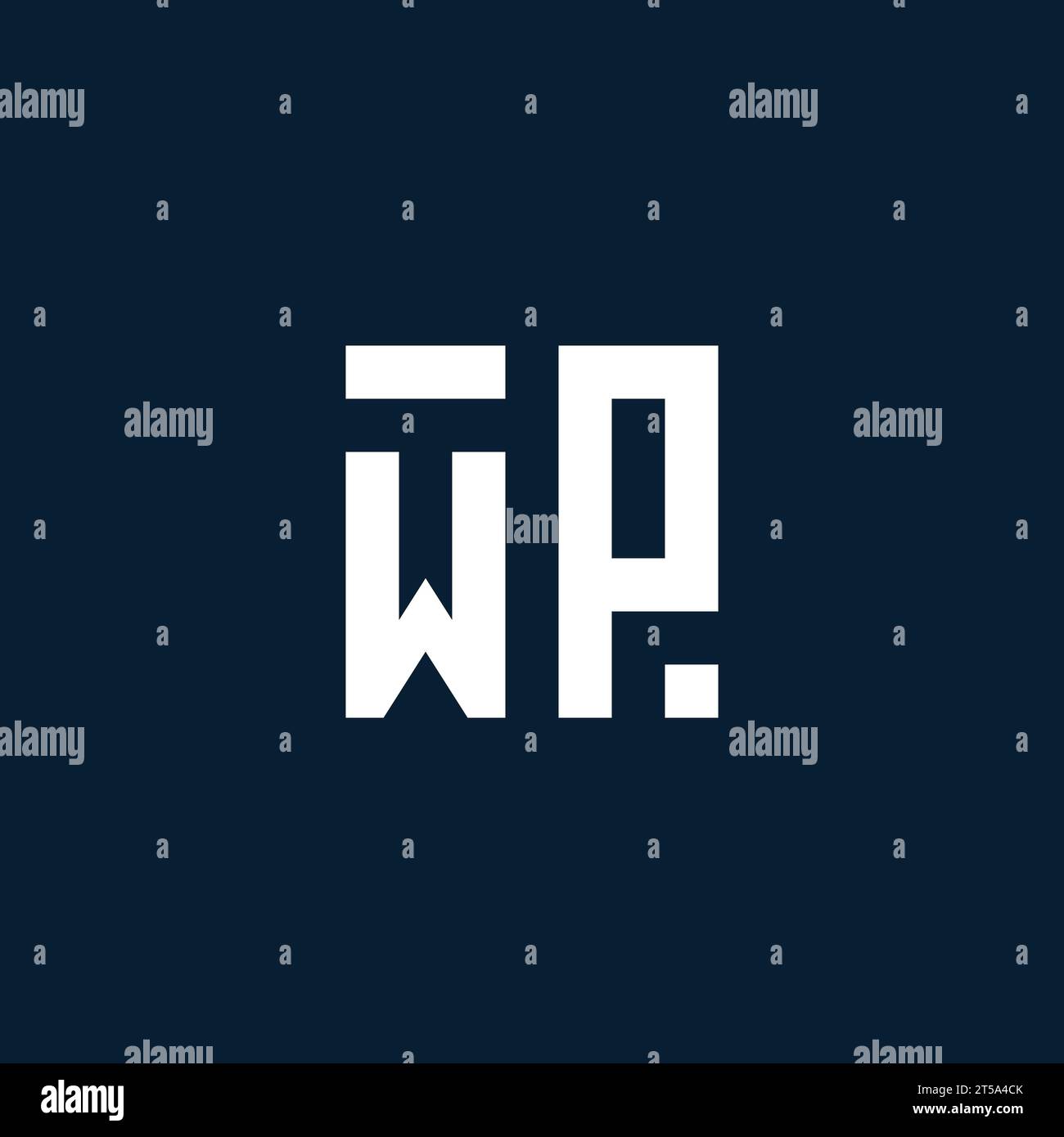 WP initial monogram logo with geometric style design ideas Stock Vector ...