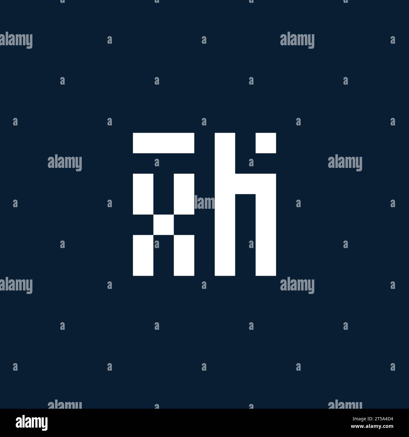 Xh logo design Stock Vector Images - Alamy