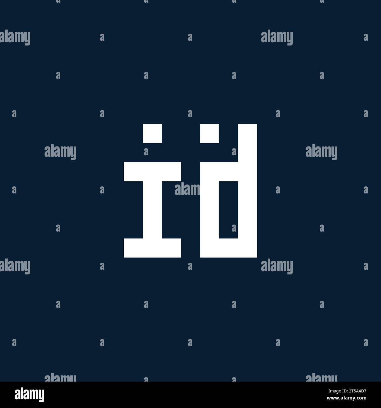 ID initial monogram logo with geometric style design ideas Stock Vector ...