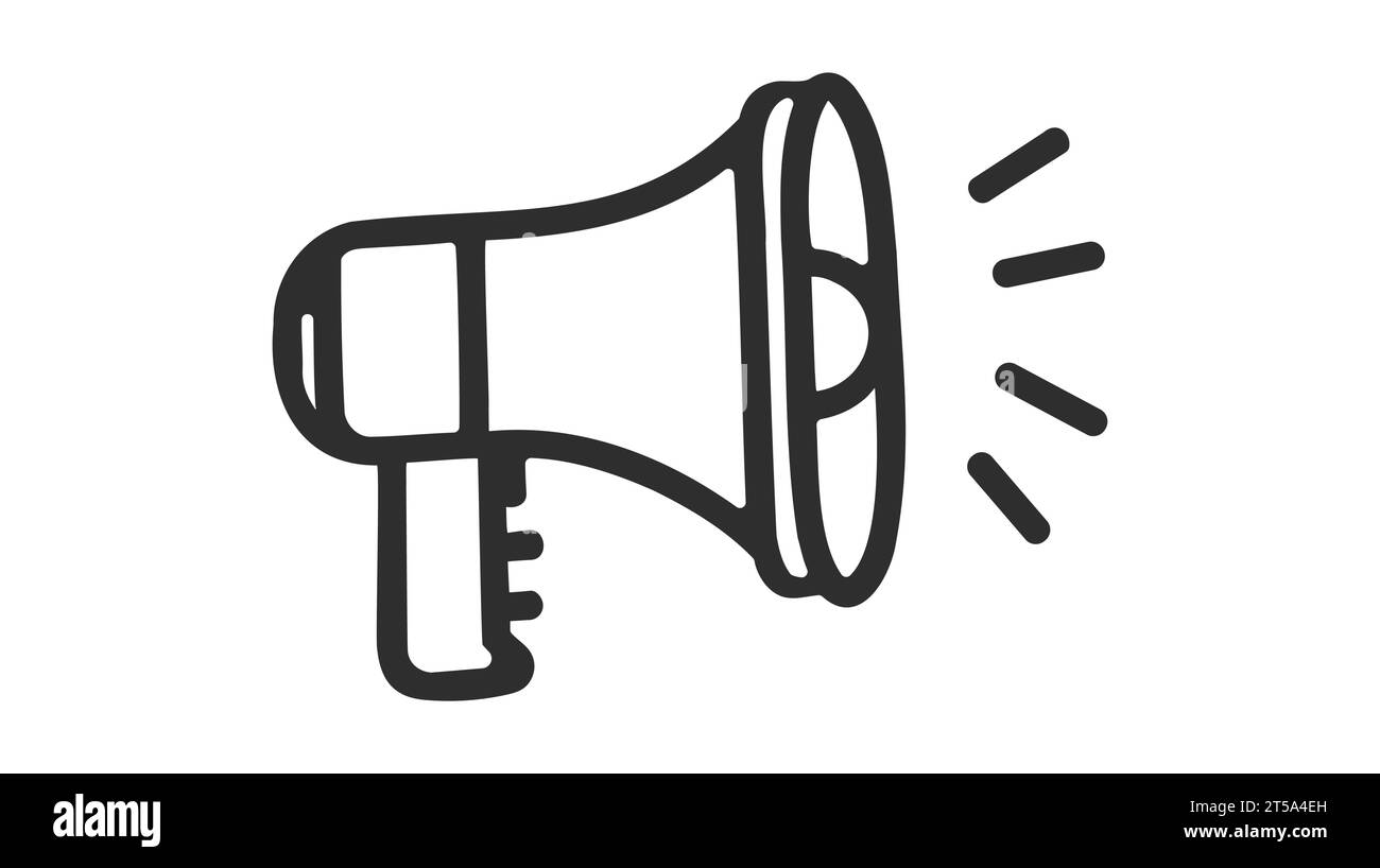 Megaphone music flat style icon shape symbol. Voice sound speech logo ...