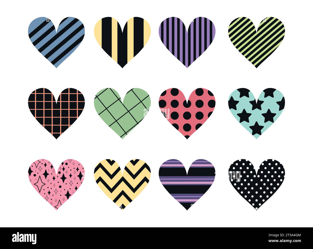 Heart square geometric symbol Cut Out Stock Images & Pictures - Alamy