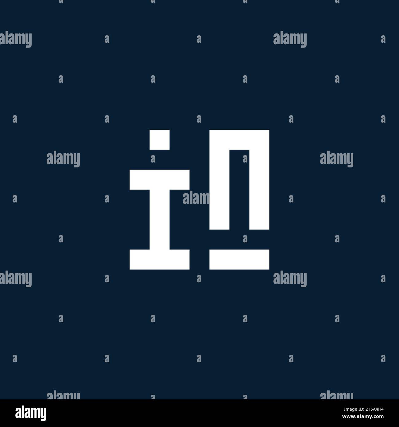 IN initial monogram logo with geometric style design ideas Stock Vector ...